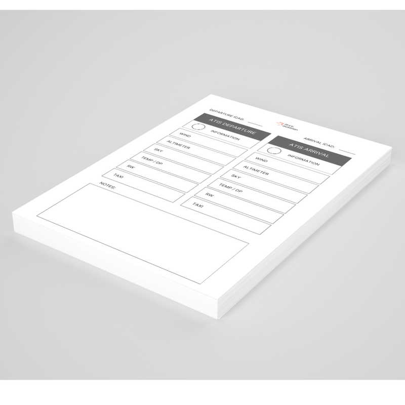 Arco Aviation - ATIS Briefing Sheets - Pack of 50 (A5)